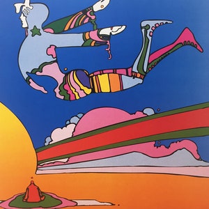 Peter Max "cosmic Flyer" 2000 Newly Custom Framed Print Art POP ...