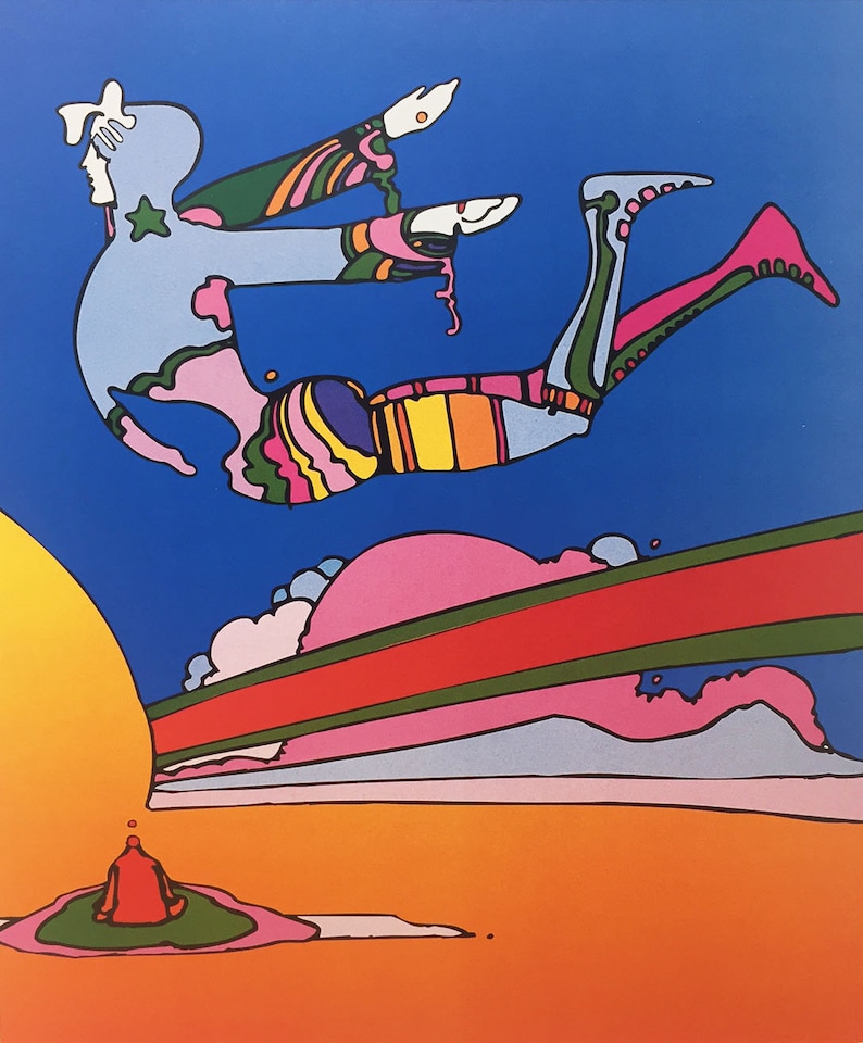Peter Max cosmic Flyer 2000 Newly Custom Framed | Etsy
