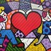 Romero Britto "heart Kids" CUSTOM FRAMED Pop Art Print With Silver Foil ...