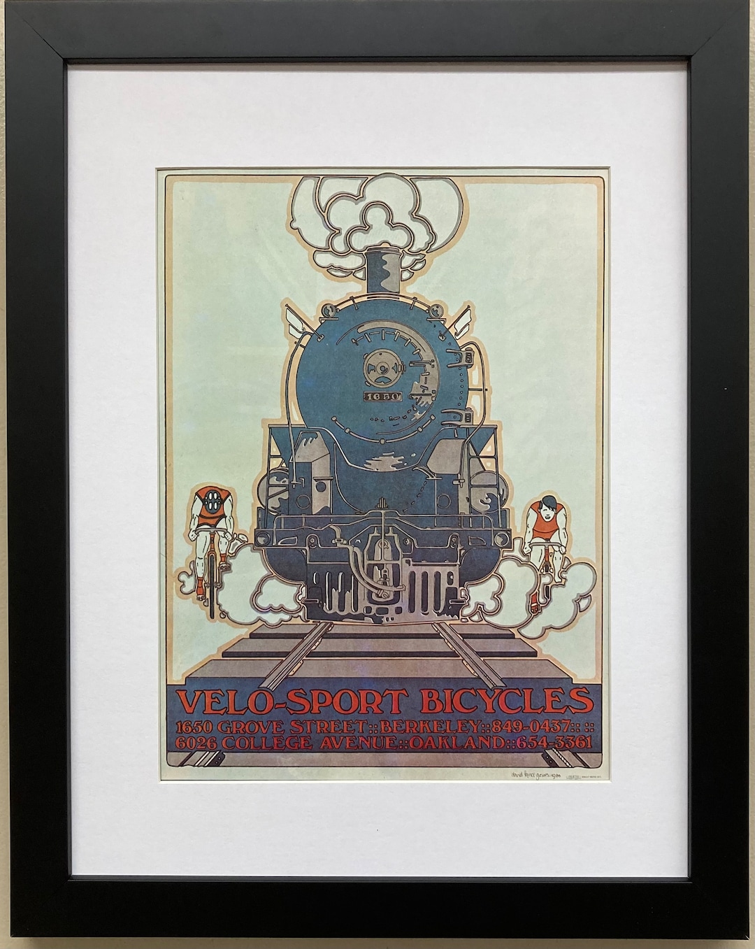 Vintage Bicycle Poster "velo Sport Bicycles" (1970) Framed Art - Etsy