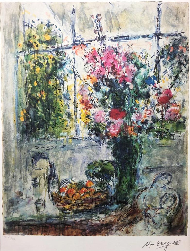 Marc Chagall Still Life Framed Art Limited Offset | Etsy