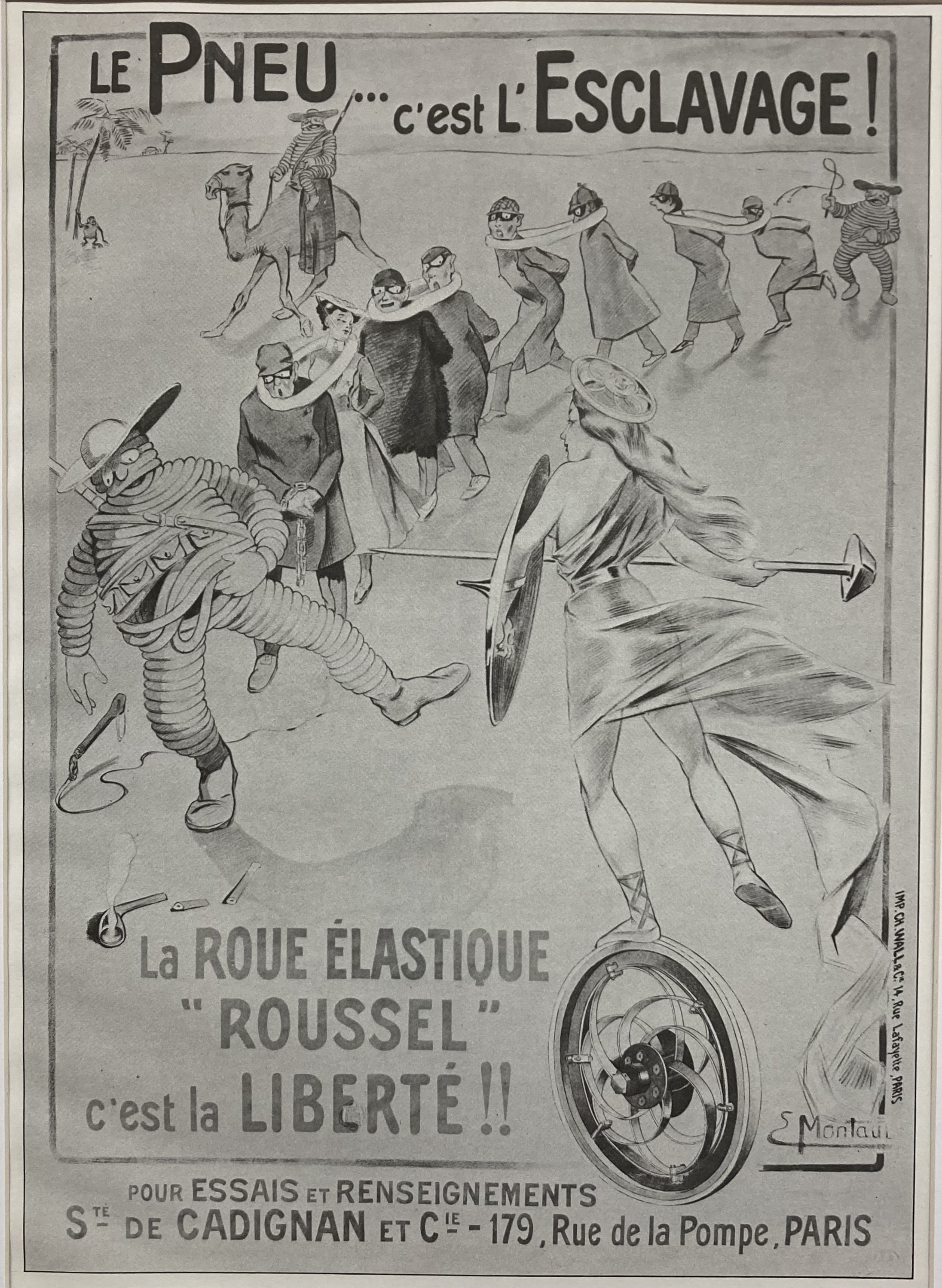 Vintage Bicycle Poster "roussel Wheels" (1897) Framed Art - Etsy