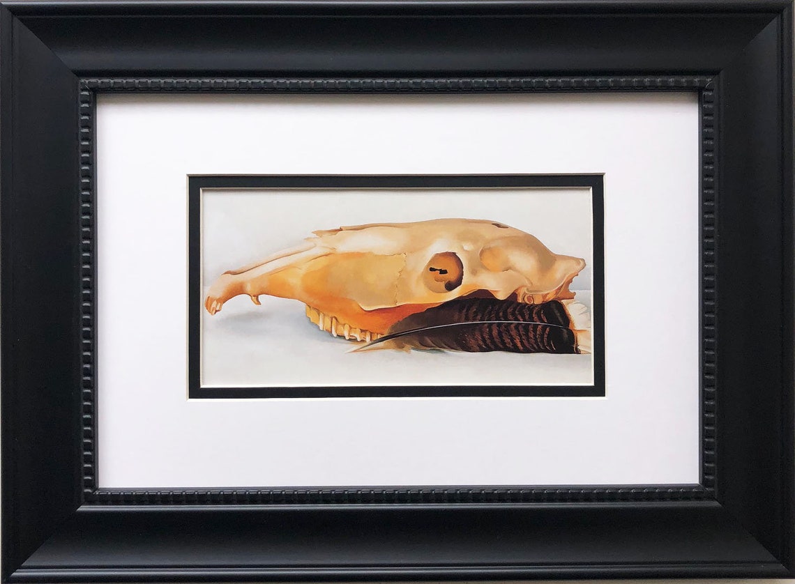 Georgia O'keeffe horizontal Skull With - Etsy