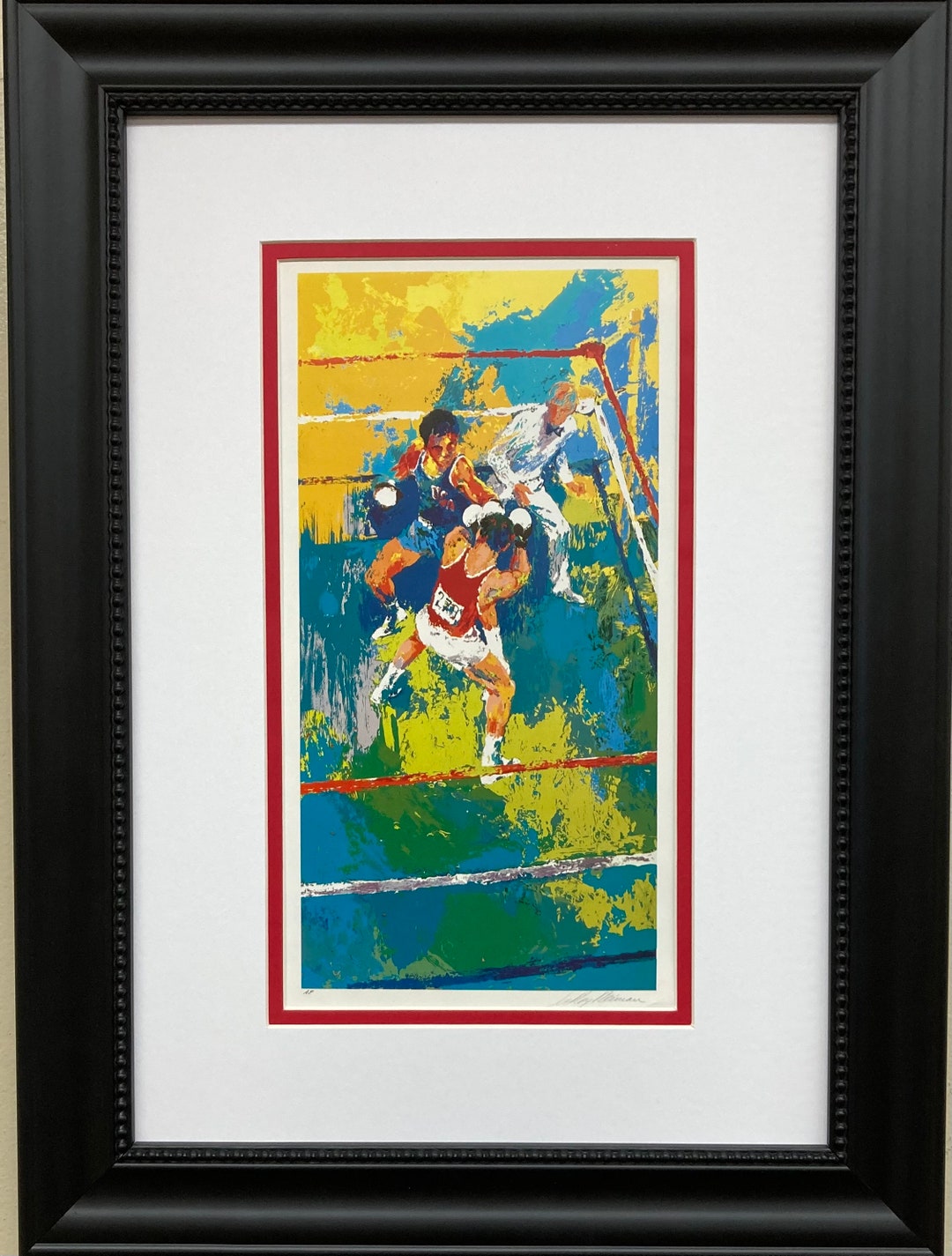 Leroy Neiman "olympic Boxing - Moscow 1980" CUSTOM FRAMED Art Print - Etsy