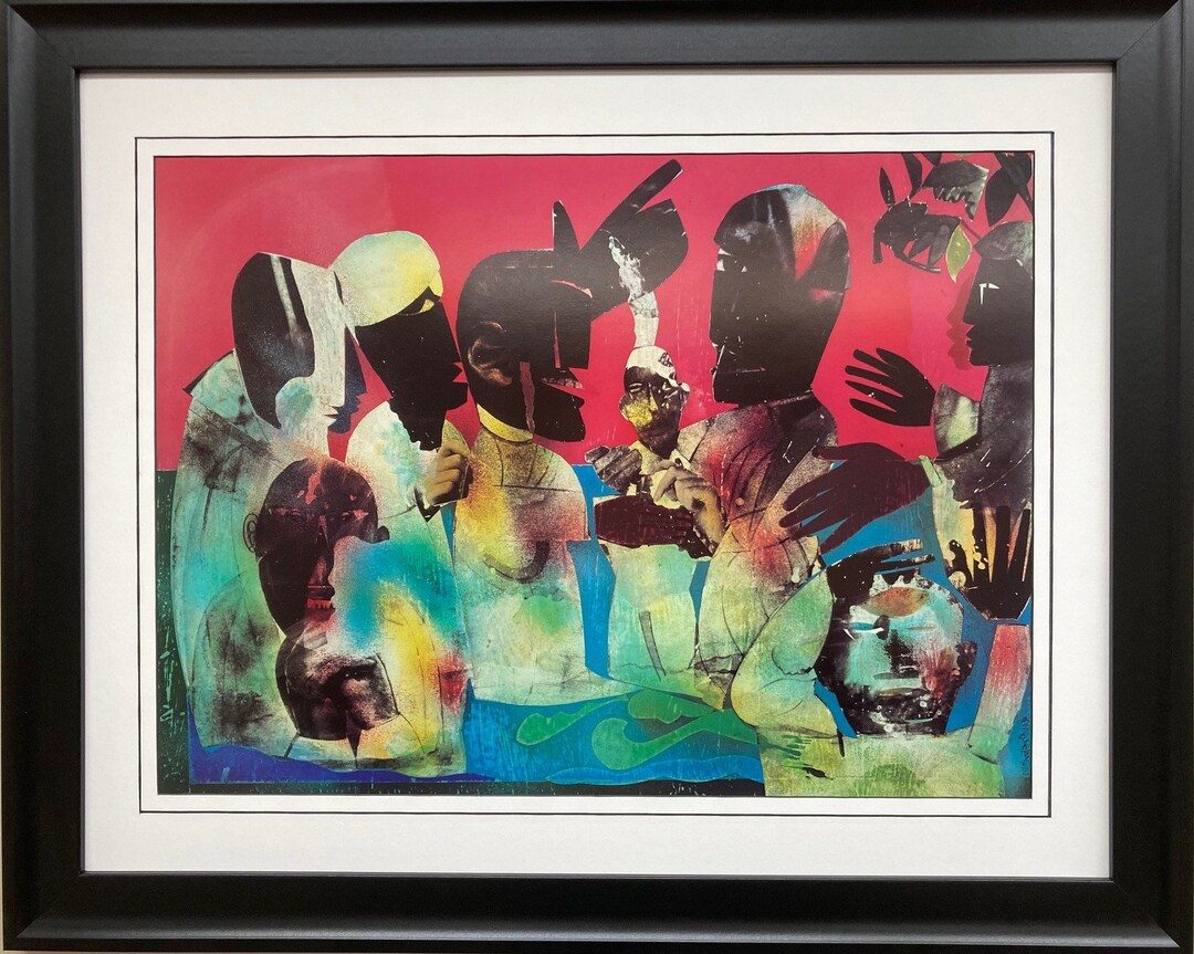 Romare Bearden "carolina Shout" CUSTOM FRAMED Art African American New ...