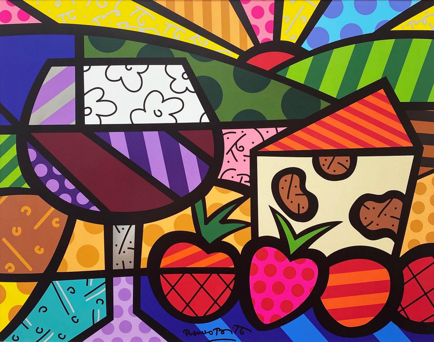 Romero Britto Swiss Cheese Feast Newly Custom | Etsy