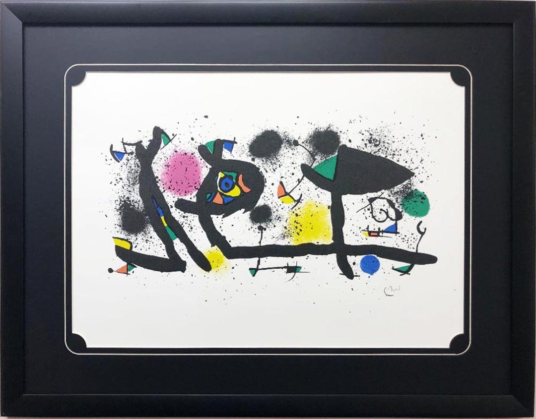 Miro "pictures" Rare Custom Framed Abstract Art Plate Signed - Etsy