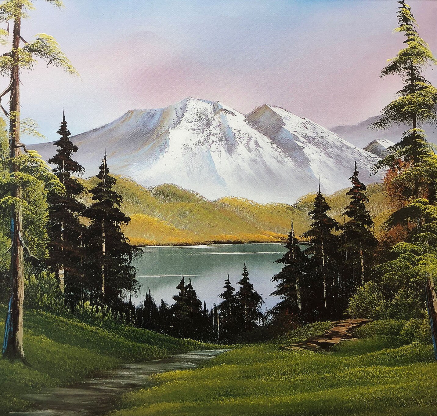 Bob Ross pathway in April Happy Trees CUSTOM - Etsy