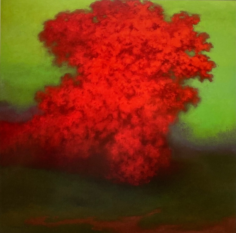 Richard Mayhew " Scarlet Solitude 2011" Newly Custom Framed Art Print ...