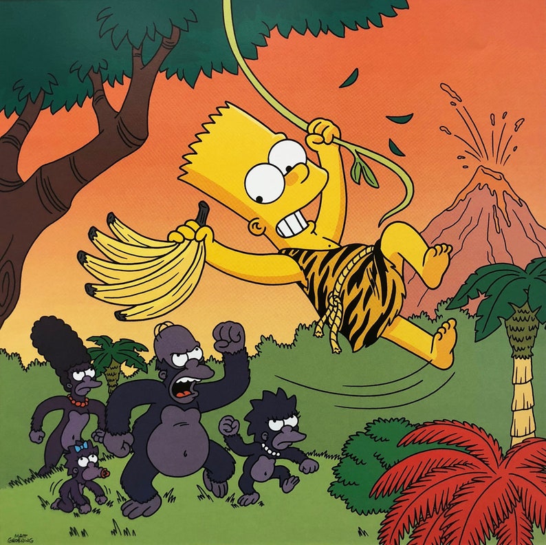 The Simpsons bart Simpson in the Jungle New Custom - Etsy