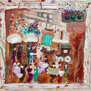 Zule Moskowitz "conversations" Hand Signed Original Oil FRAMED ART - Etsy