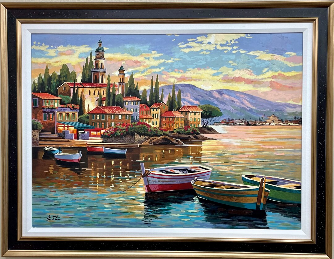 Anatoly Metlan "sunset Shimmer" Framed Hand Signed Art - Etsy