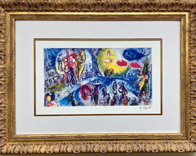 Marc Chagall The Circus Rare Custom Framed Limited Etsy