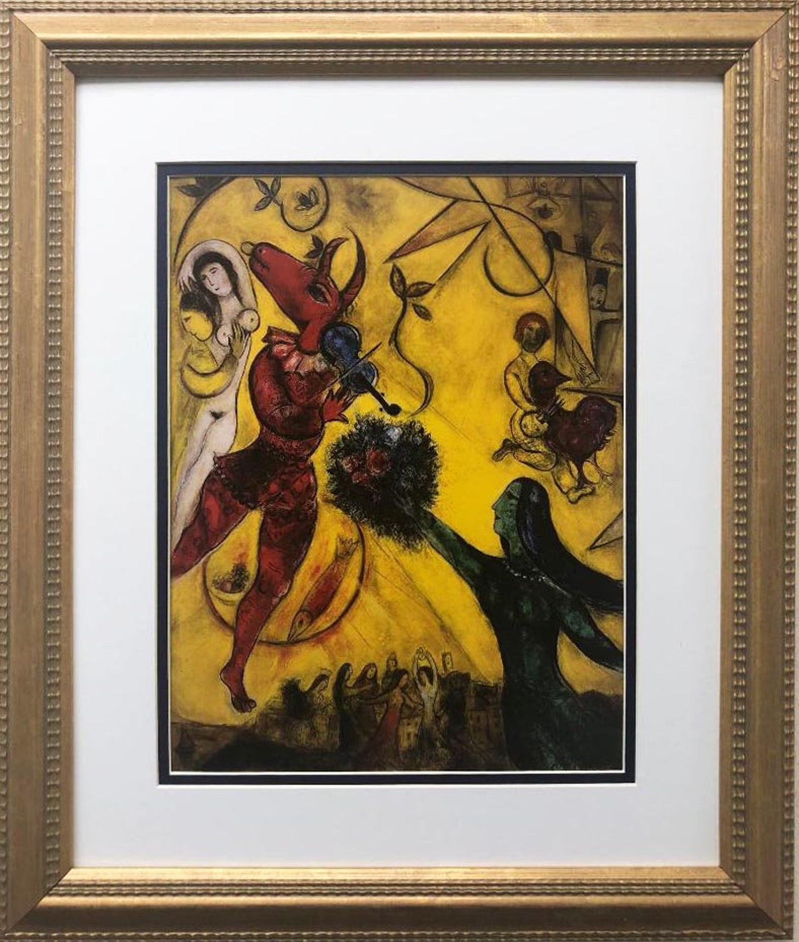 Marc Chagall the Dance 1950 New CUSTOM FRAMED Art | Etsy
