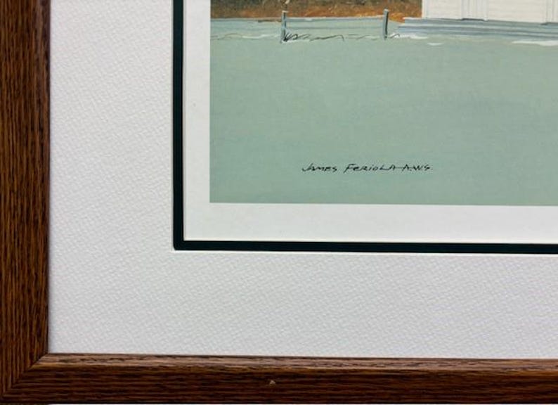 James Feriola "winter Tranquility" Hand Signed Lithograph Custom Framed ...