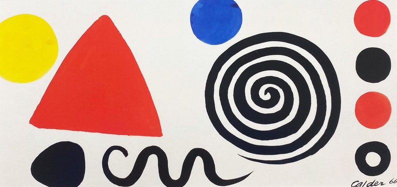 Alexander Calder "abstraction" 1966 CUSTOM FRAMED Abstract Art - Etsy