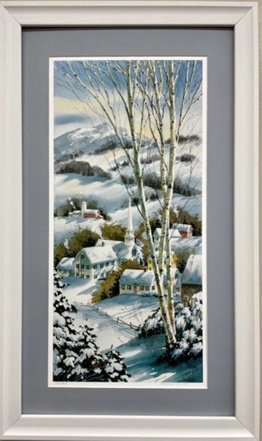 Denise Patchell-olson "times Past" CUSTOM FRAMED Signed & # Winter ...