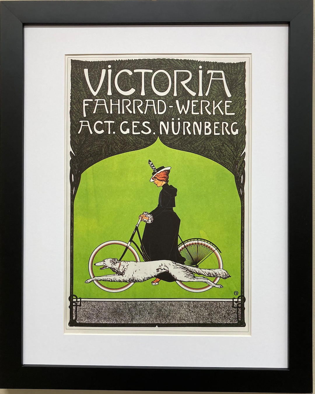 Vintage Bicycle Poster "victoria Bicycles" (1910) Framed Art - Etsy