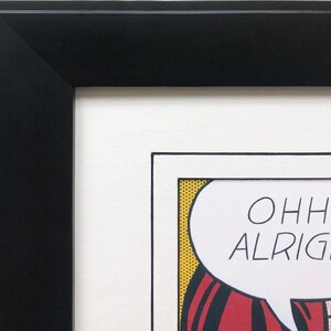 Roy Lichtenstein "ohhh...alright..." CUSTOM FRAMED Pop Art Lithograph ...
