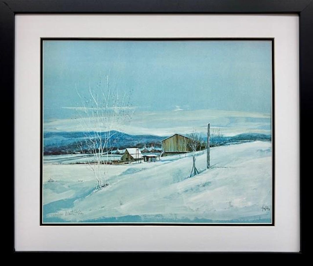 Martin Tobias "cold Winters Morn" Hand Signed Framed Art Rural ...