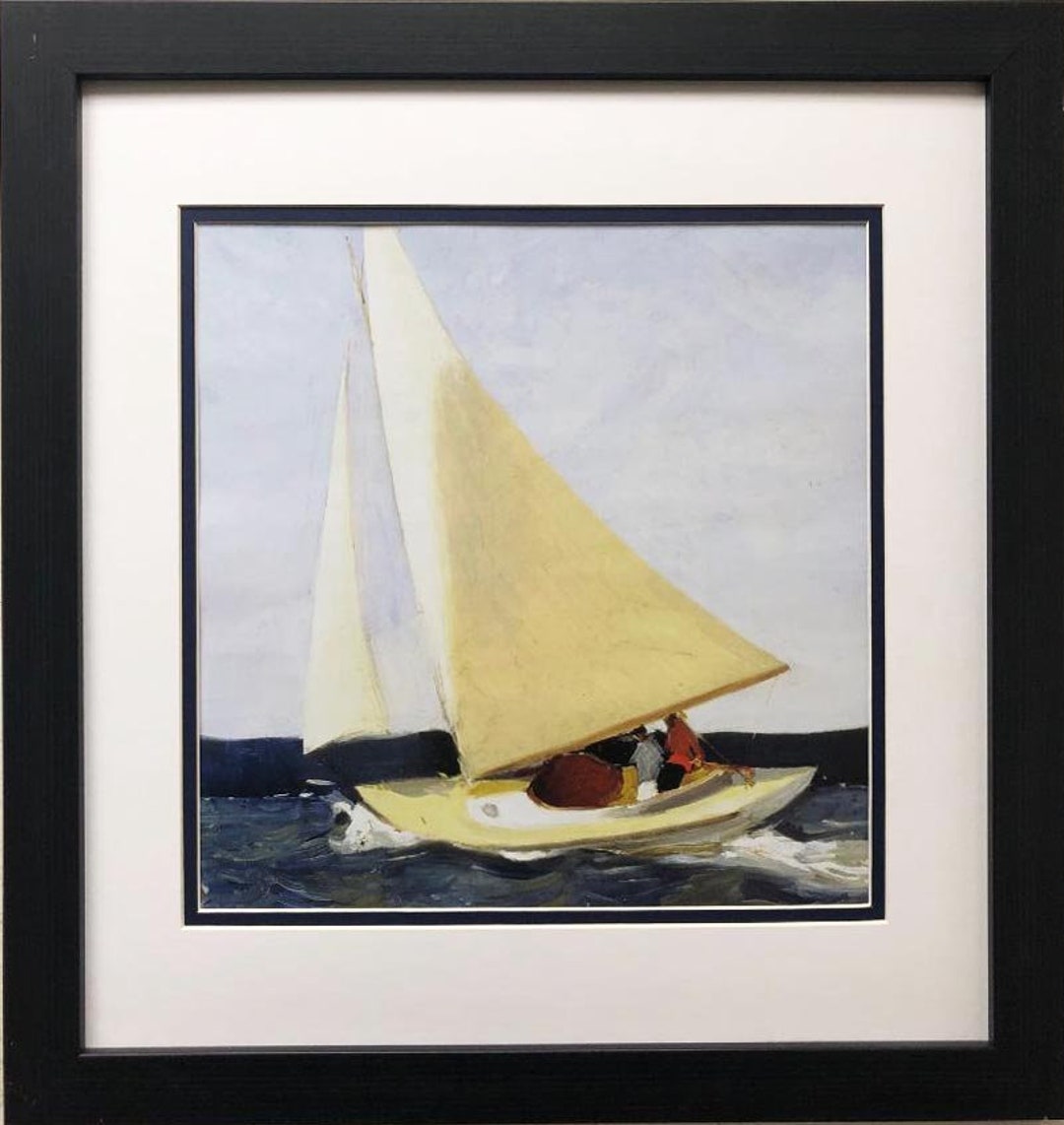 Edward Hopper "sailing" (detail) New CUSTOM FRAMED Art - Etsy