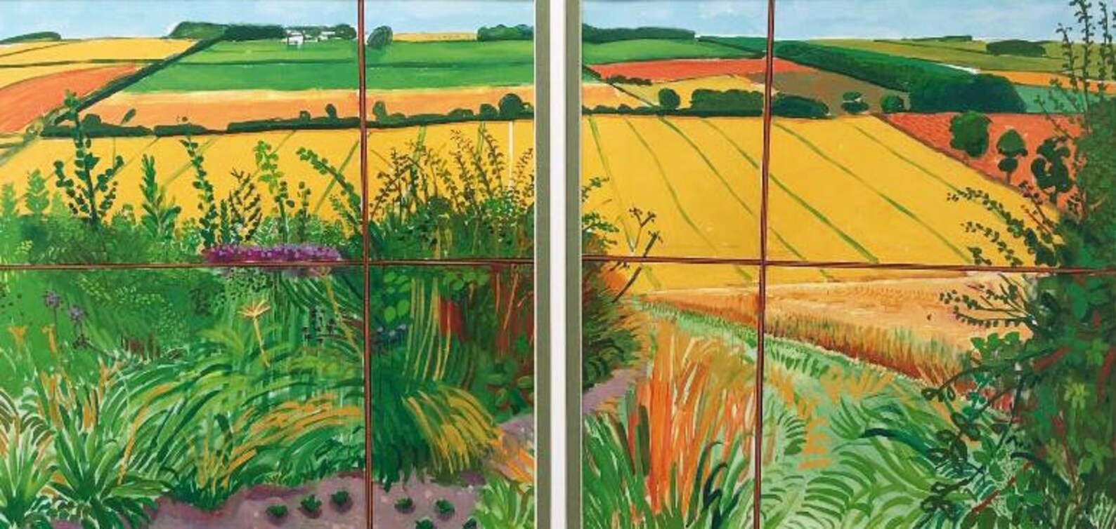 David Hockney "the Road to Thwing" Custom Framed Art - Book Folio ...