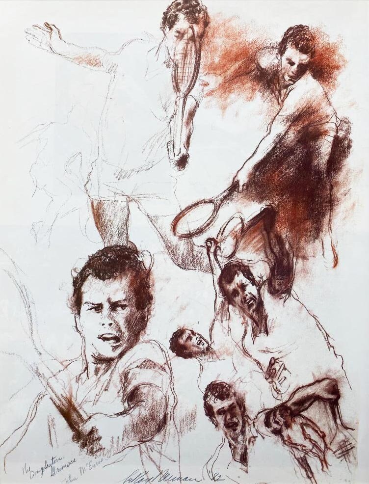 Leroy Neiman john Mcenroe Tennis FRAMED Art Print | Etsy