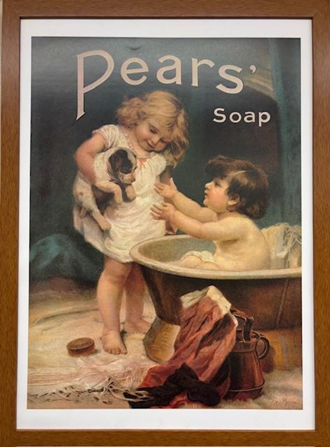 Fred Morgan "pears Soap" Framed Poster Vintage Bathroom Image Ad NEW - Etsy
