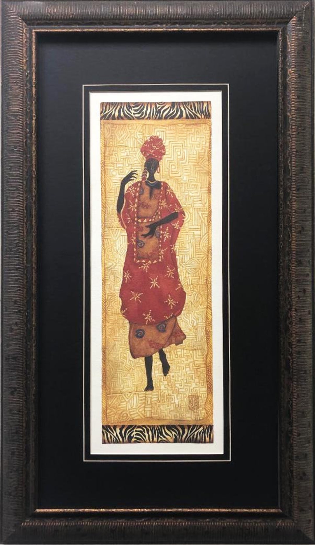 Gretchen Shannon "kuba Figure Ii" CUSTOM FRAMED African Art Print - Etsy
