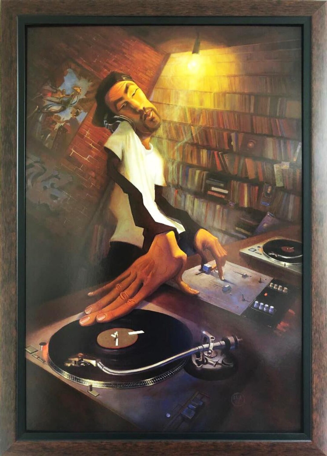 Justin Bua "dj" Plate Signed Custom FRAMED African American Art - Etsy