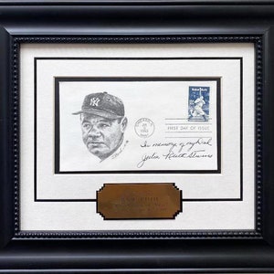 Limited Edition "babe Ruth" First Day Issue Stamp Baseball Framed Cover ...