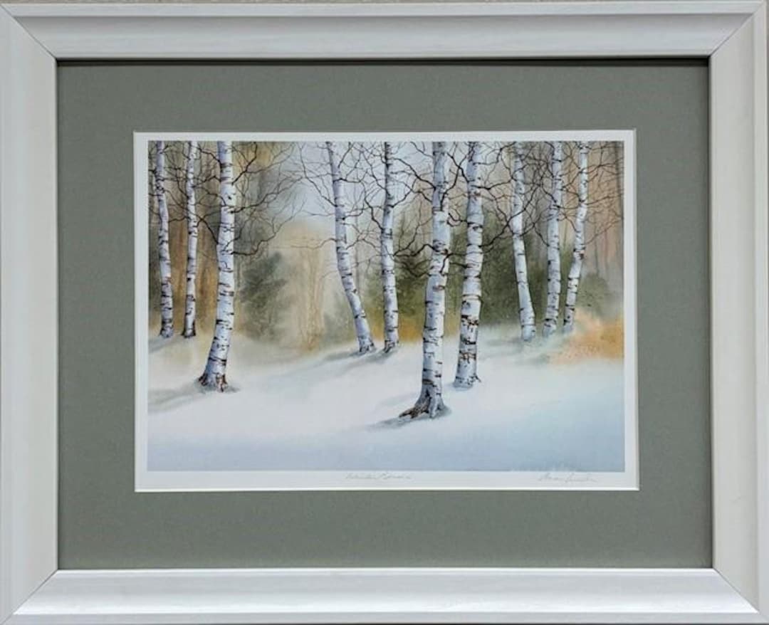 Owen Wexler "winter Birch" Hand Signed Landscape Winter Snow Custom ...
