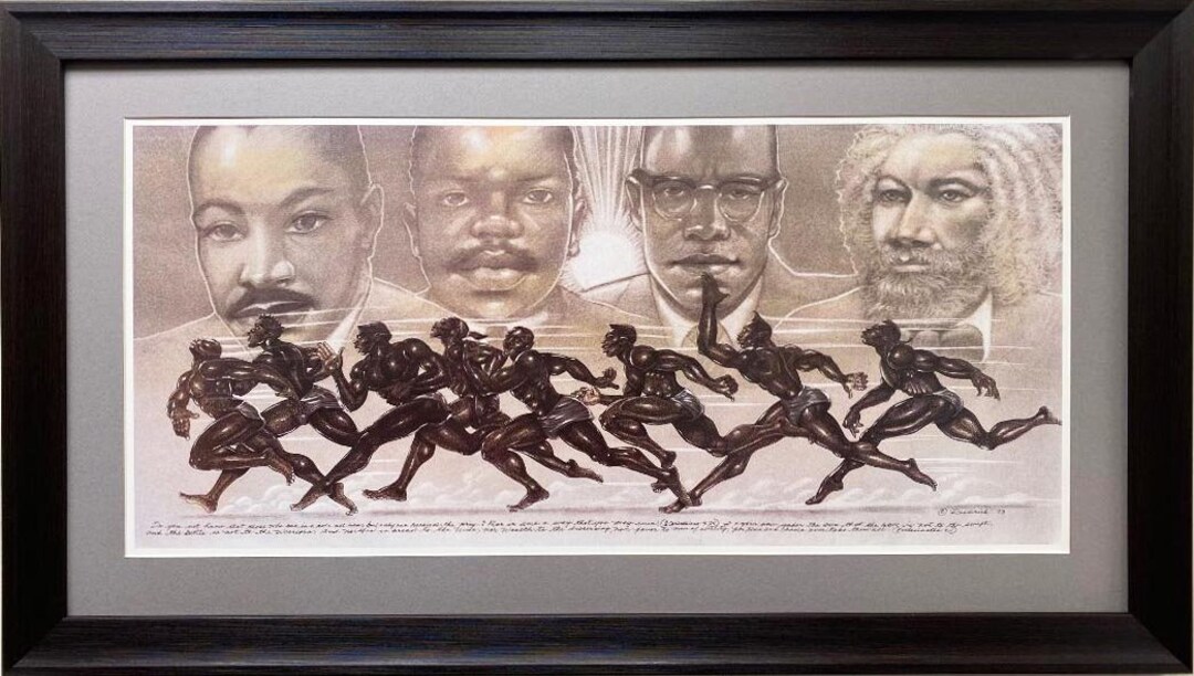 Roderick Vines "runnin' Out of Time" FRAMED African American Art - Etsy