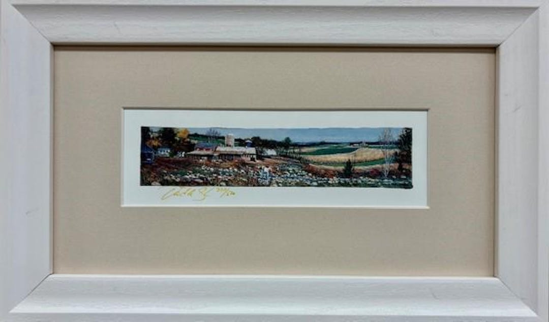 David Sipple "new Hope Pa" Hand Signed & # FRAMED Art Pennsylvania Farm ...