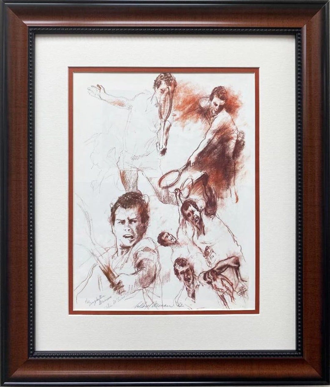 Leroy Neiman "john Mcenroe- Tennis" FRAMED Art Print - Etsy
