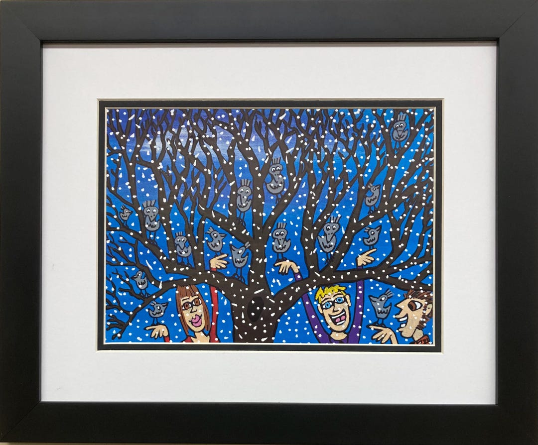 James Rizzi's "the Tree of Us" CUSTOM FRAMED Pop Art New - Etsy