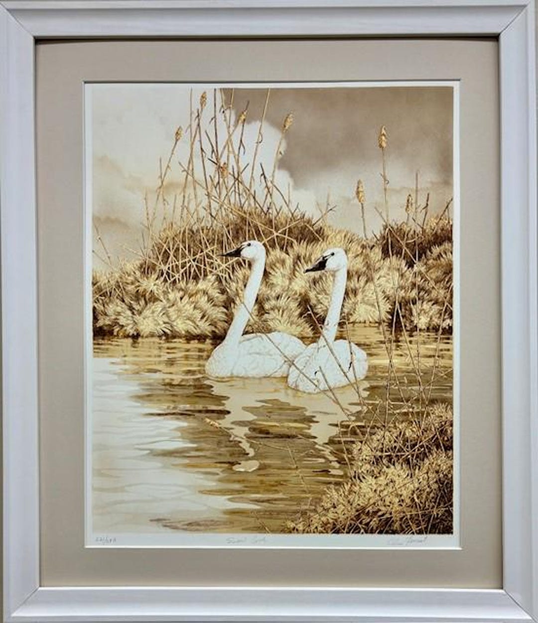 Chris Forrest "swan Cove" Hand Signed Limited Edition Monochromatic ...