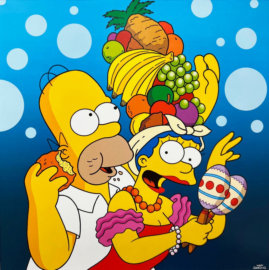 The Simpsons "marge’s Miranda Hat" NEW Custom Framed Art Print - Etsy