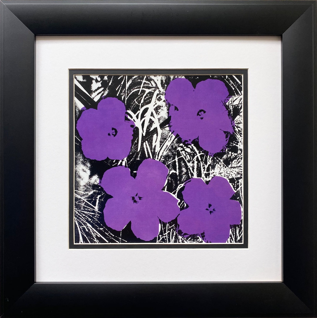 Andy Warhol "flowers" 1964 (purple) CUSTOM FRAMED Pop Art Litho - Etsy