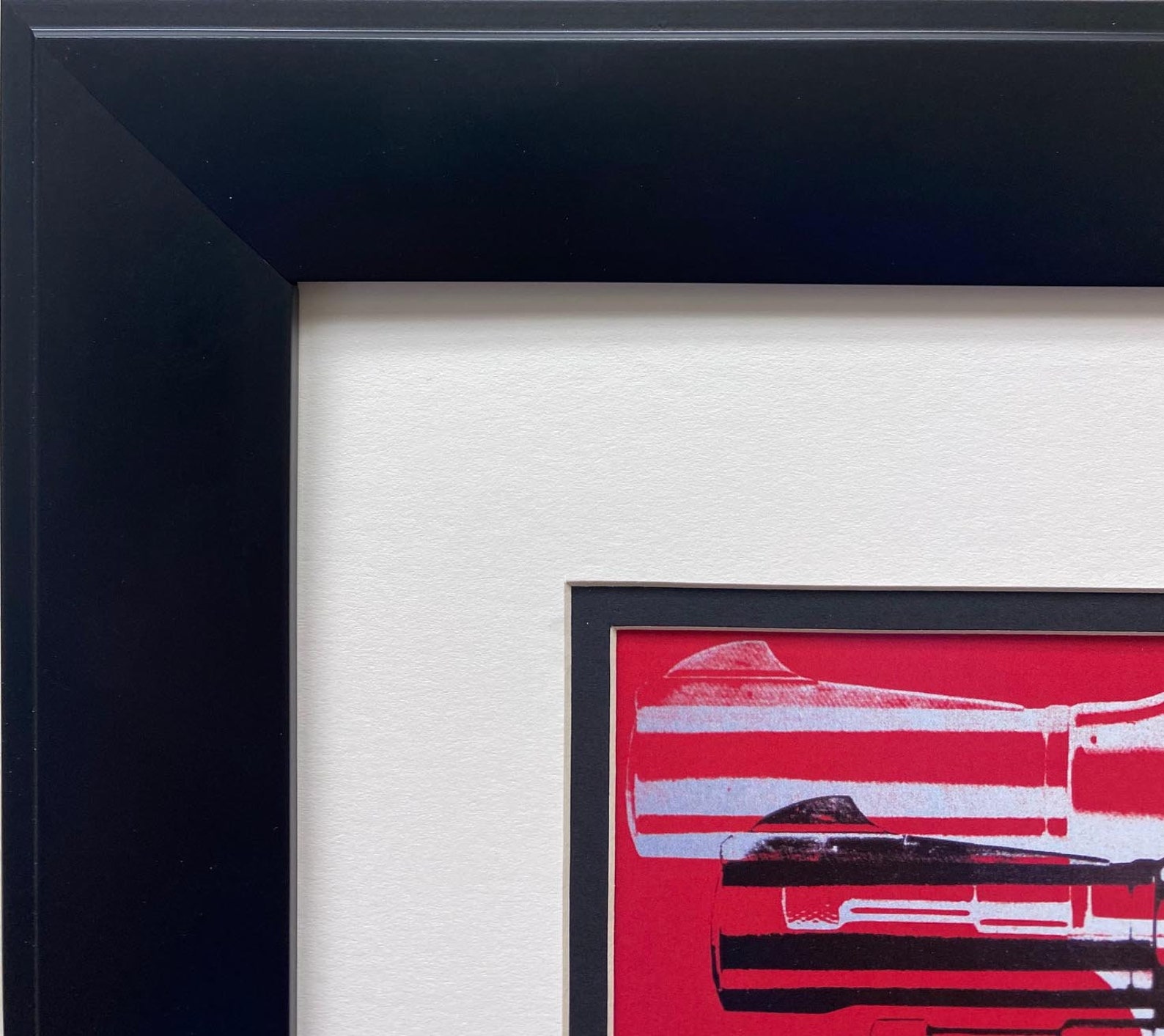 Andy Warhol Gun' CUSTOM FRAMED Pop Art white | Etsy