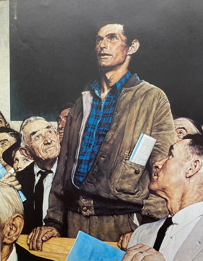 Norman Rockwell "freedom of Speech 1943" CUSTOM FRAMED Art Print ...