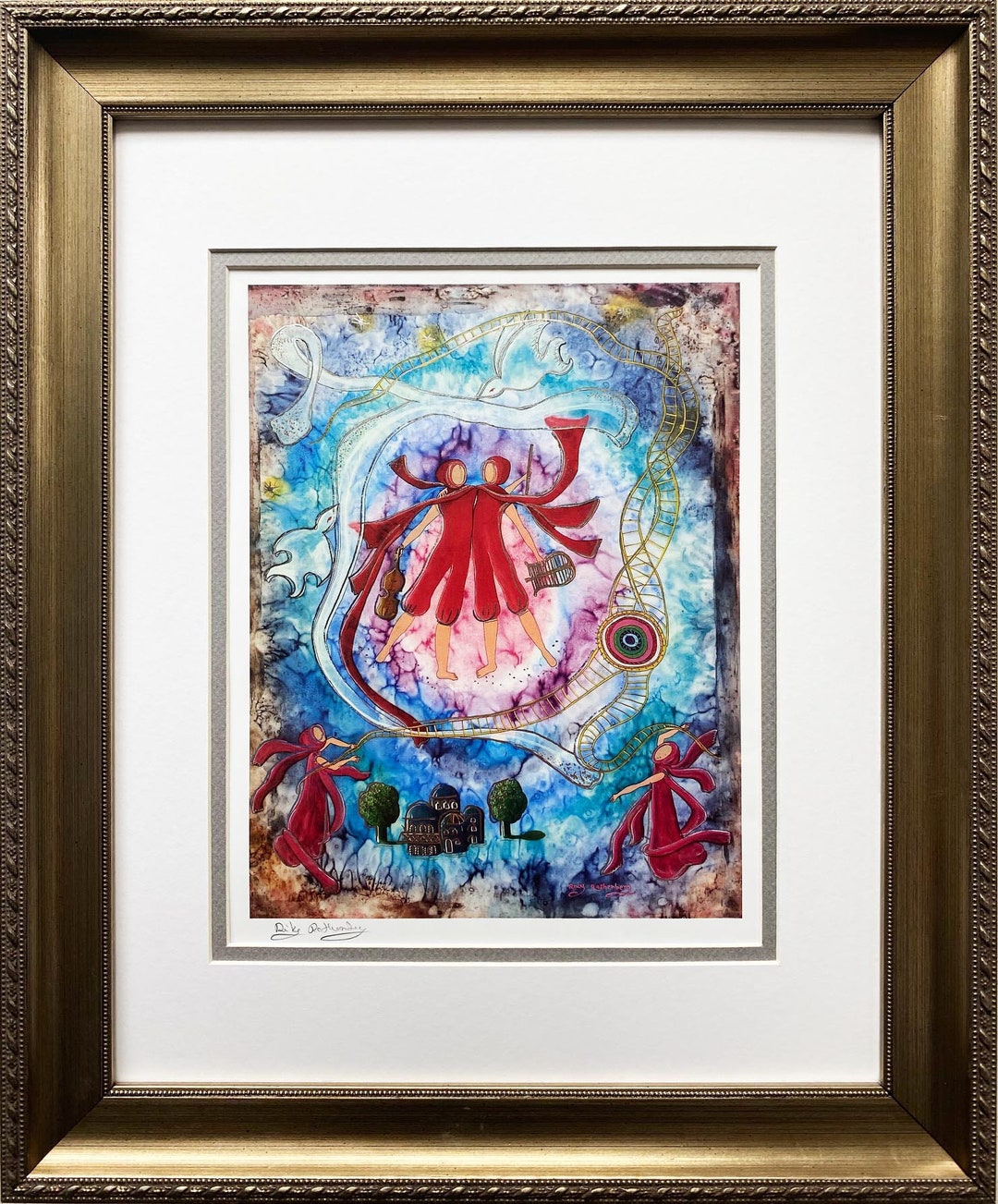Rothenberg "david and Jonathan" FRAMED Signed Jewish Art - Etsy