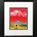 Peter Max zen Boat With Red Sky & Cloud CUSTOM FRAMED Art Print - Etsy