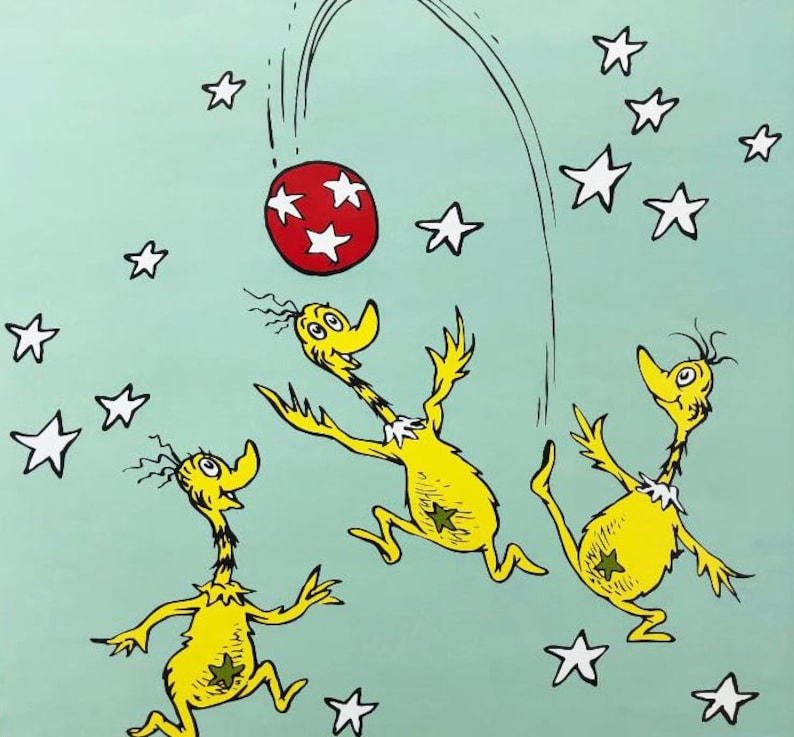 Dr. Seuss " Star Bellied Sneetches " NEW FRAMED ART - Etsy