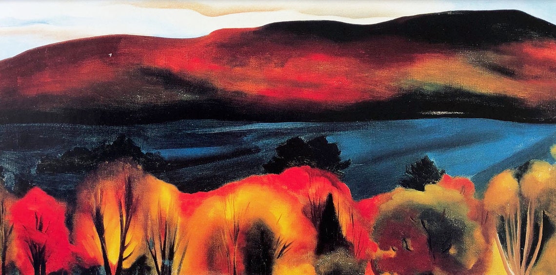 Georgia O'keeffe lake George Autumn Custom | Etsy