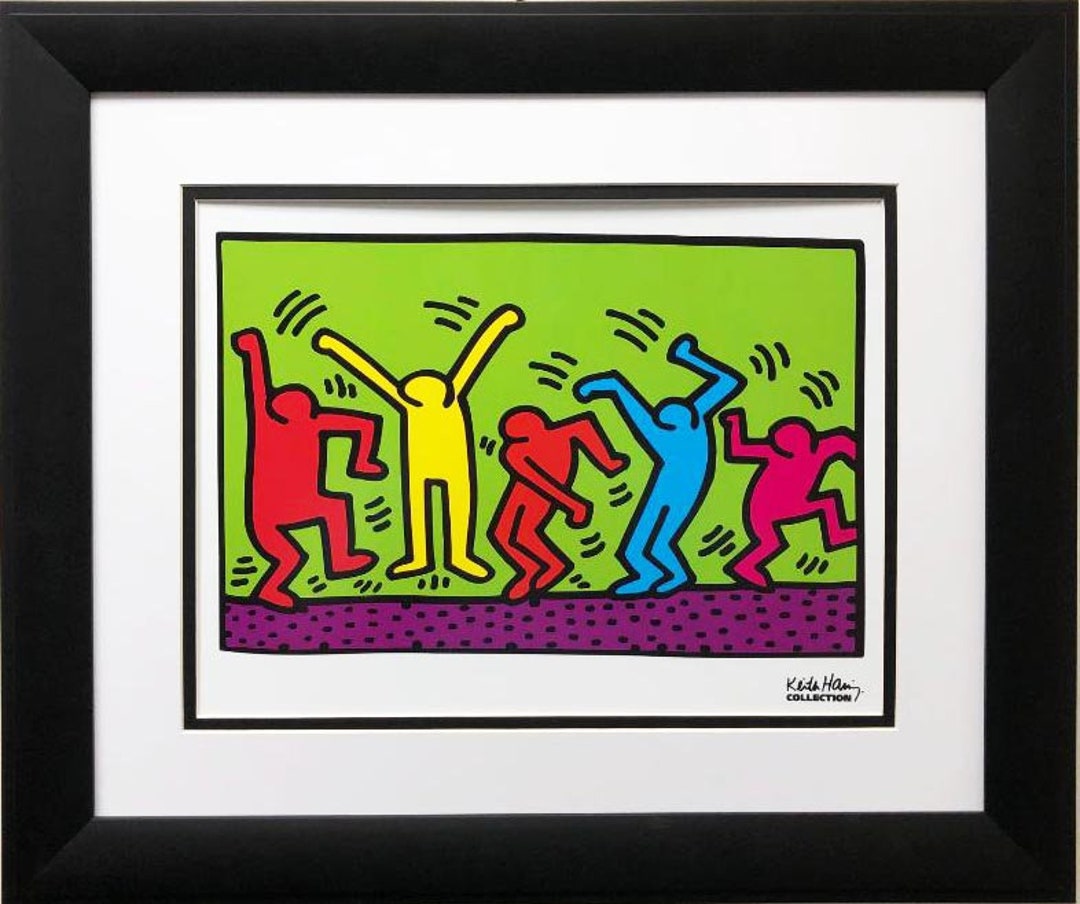 Keith Haring "untitled" Dance 1987 CUSTOM FRAMED Art Lithograph - Mcgaw ...
