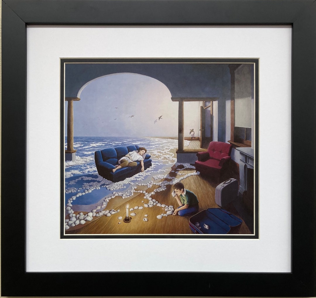 Rob Gonsalves " Making Waves " Newly Custom Framed Art Print Magic Realism - Etsy