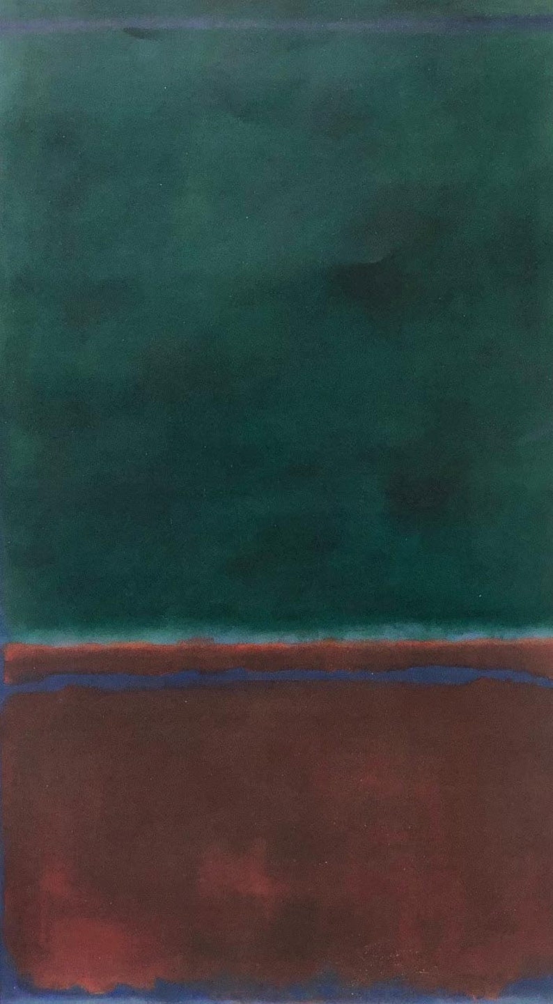 Mark Rothko green and Maroon FRAMED Art | Etsy