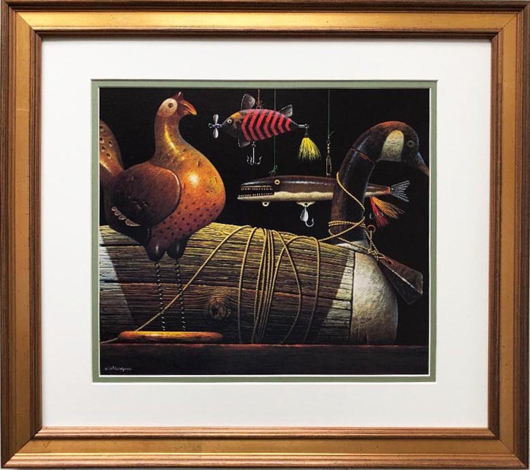 Charles Wysocki "spring Chicken and Seducersr" New CUSTOM FRAMED Art - Etsy