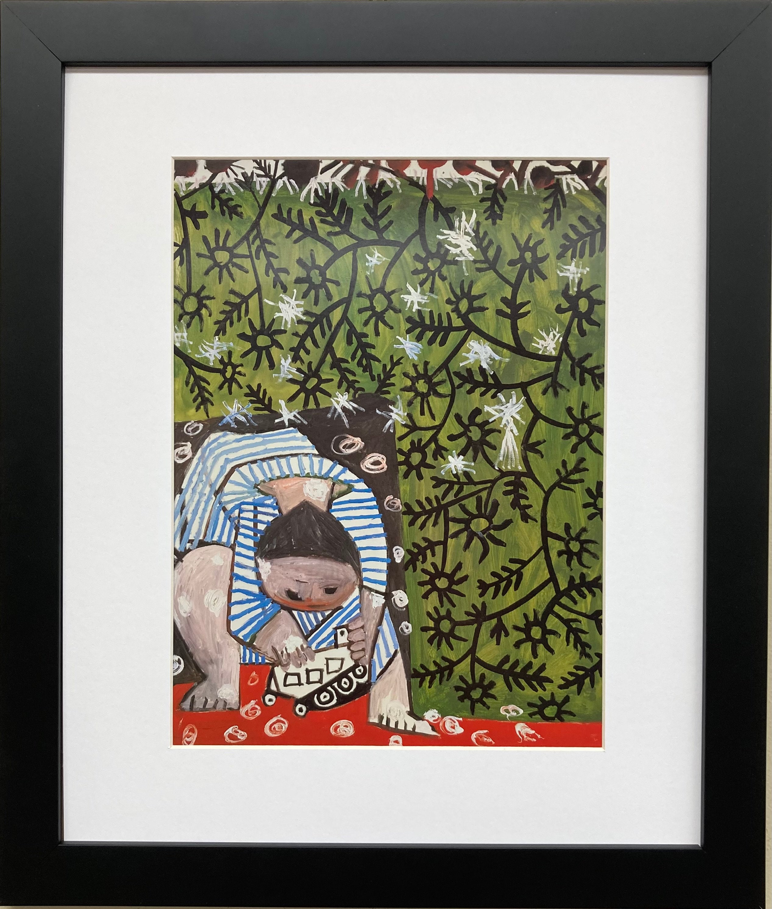 Pablo Picasso "child Playing With a Toy Truck '53" FRAMED Art Print ...